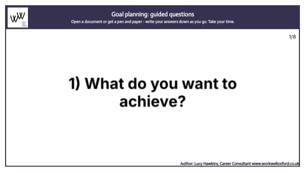 Goal planning | Genially