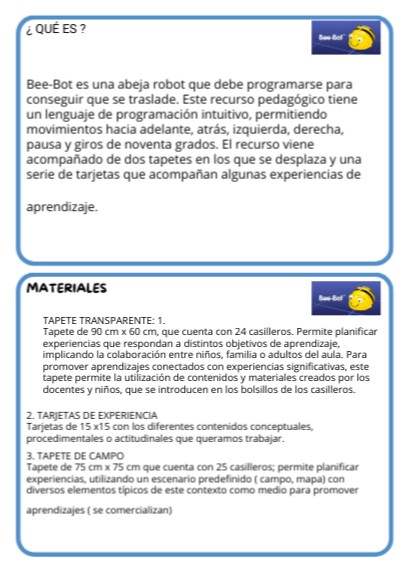 BEE-BOT/BLUEBOT NORMAS | Genially