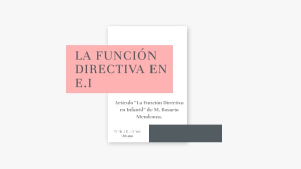 La función directiva en e.I | Genially