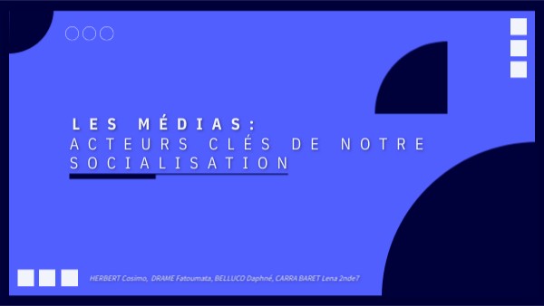 acteurs clés de notre socialisation | Genially