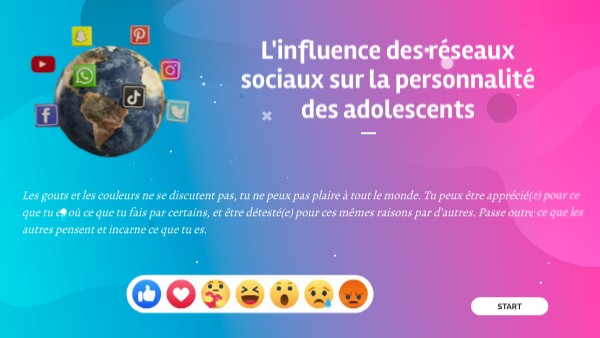 L'influence des réseaux sociaux sur la personnalité des adolescents | Genially