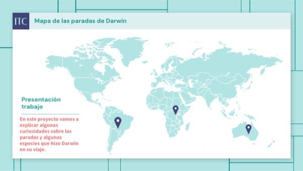 Mapa de las paradas de Darwin | Genially