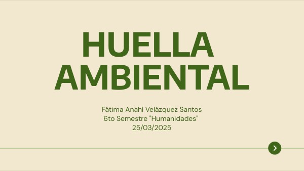 HUELLA AMBIENTAL | Genially