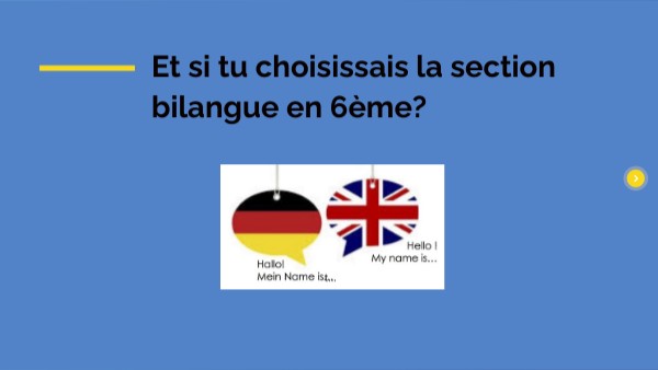 2025 - Et si tu choisissais bilangue? | Genially