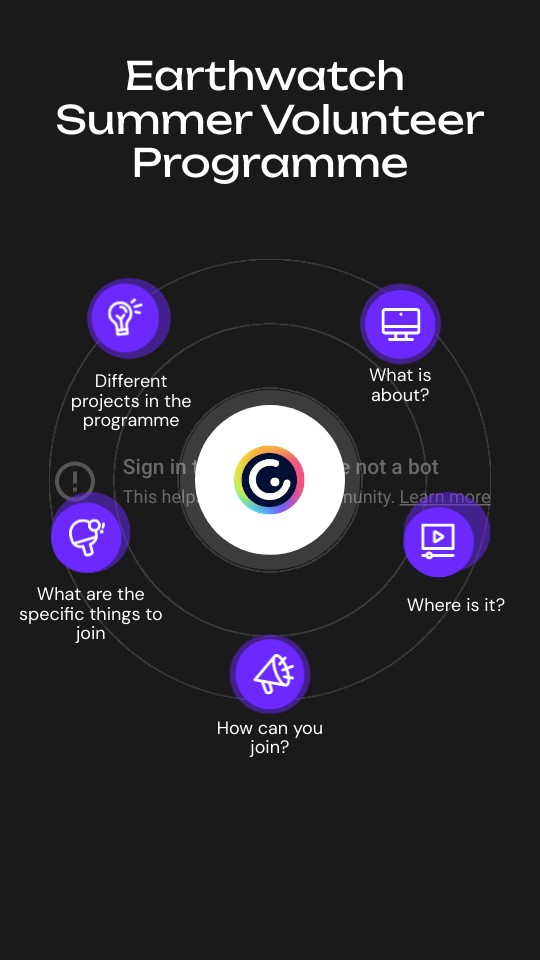 Earthwatch Summer Volunteer Programme | Genially