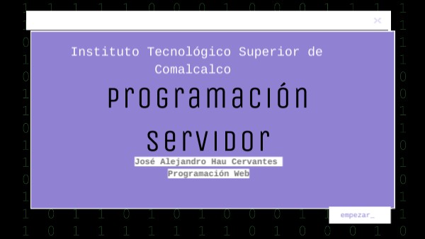 Programación servidor | Genially