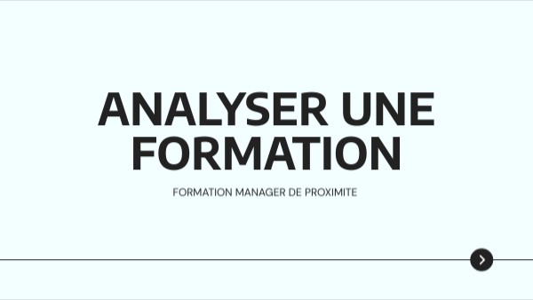 ANALYSER UNE FORMATION | Genially