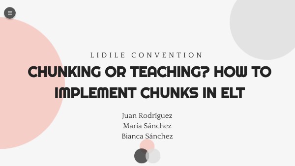Teaching with chunks | Genially
