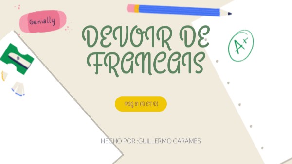 DEVOIR DE FRANCAIS | Genially