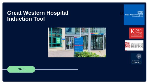 Great Western Hospital Induction Tool | Genially