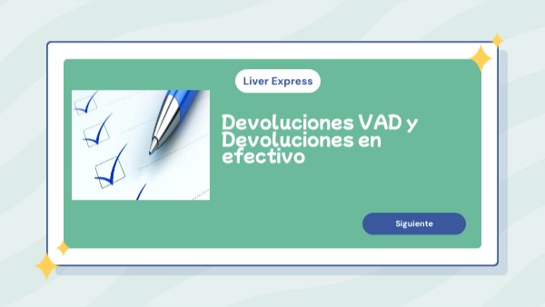Devoluciones VAD y Devoluciones en efectivo | Genially