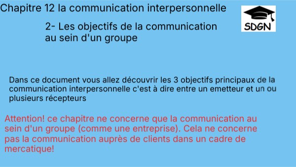 Chapitre 12 la communication interpersonnelle | Genially