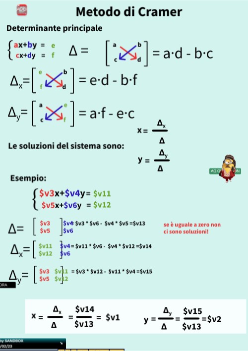 metodo di Cramer | Genially