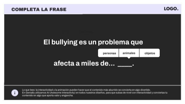 COMPLETA LA FRASE | Genially