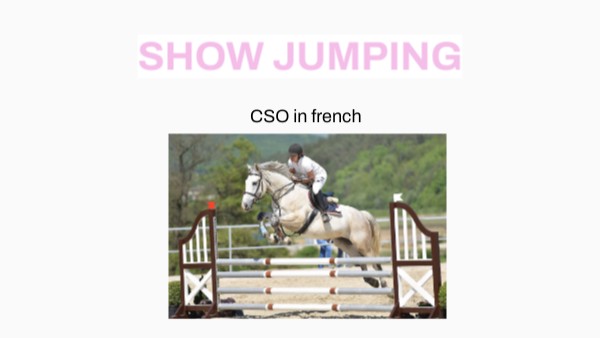 SHOW JUMPING | Genially