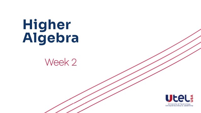 Higher Algebra_W2 | Genially