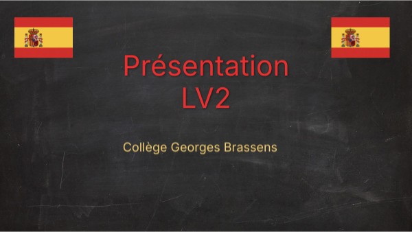 Présentation LV2 | Genially