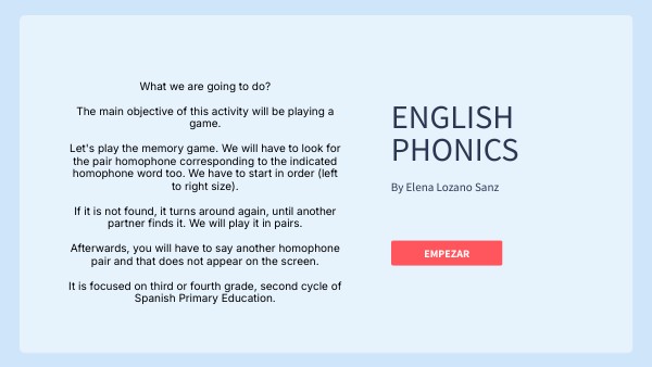 ENGLISH PHONICS | Genially