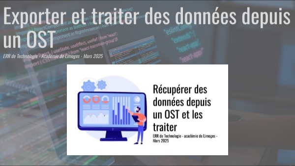 Exporter et traiter des données depuis un OST | Genially