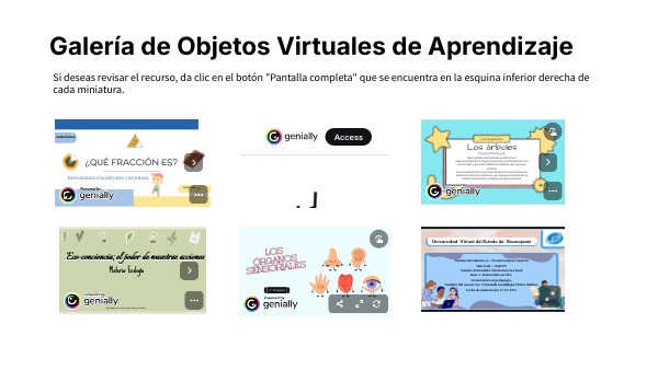 Galería de Objetos Virtuales de Aprendizaje | Genially