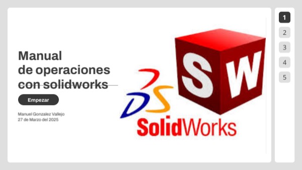 Manual de operaciones con solidworks | Genially