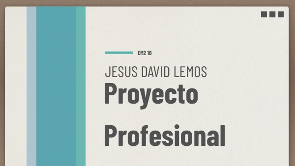 Proyecto Profesional | Genially