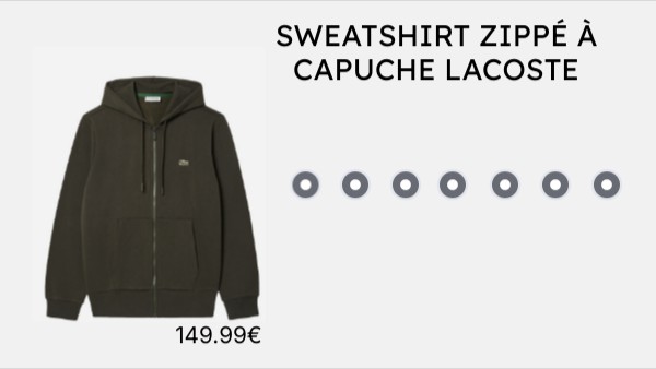 Sweatshirt zippé à capuche lacoste | Genially