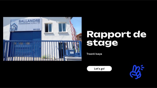 Rapport de stage | Genially