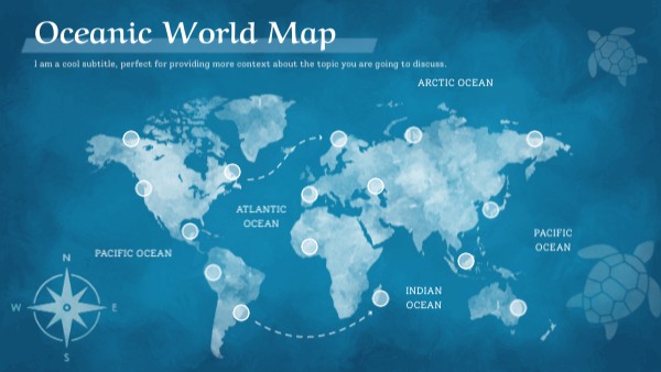 Oceanic World Map | Genially