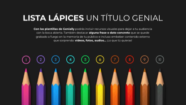 Lista lápices | Genially