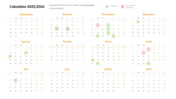 Calendrier 2025/2026 | Genially