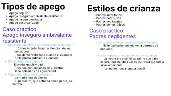 Tipos de apego | Genially