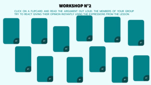 STREET ART - Workshop 2 : react to others' opinions | Genially