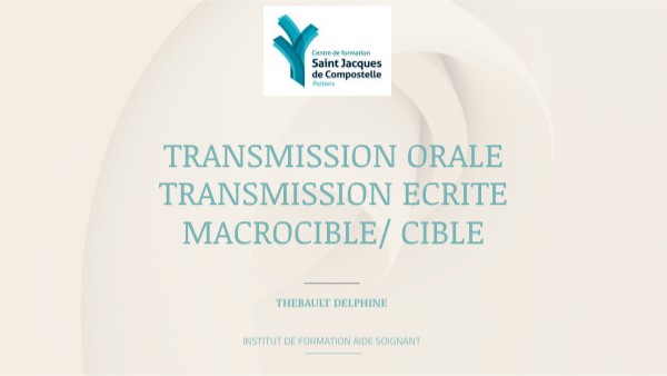 Genially_copy - TRANSMISSION ORALE TRANSMISSION ECRITE MACROCIBLE/ CIBLE | Genially