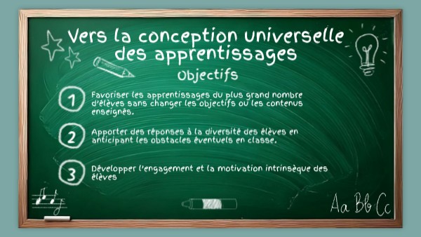 Vers la conception universelledes apprentissages | Genially
