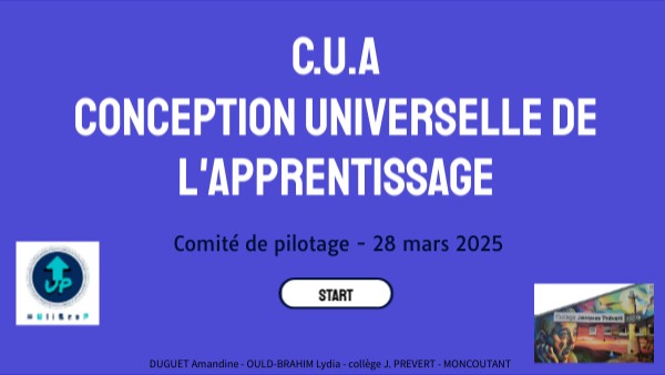 C.U.A conception universelle de l'apprentissage | Genially