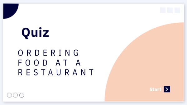 Quiz- ORDERING FOOD | Genially