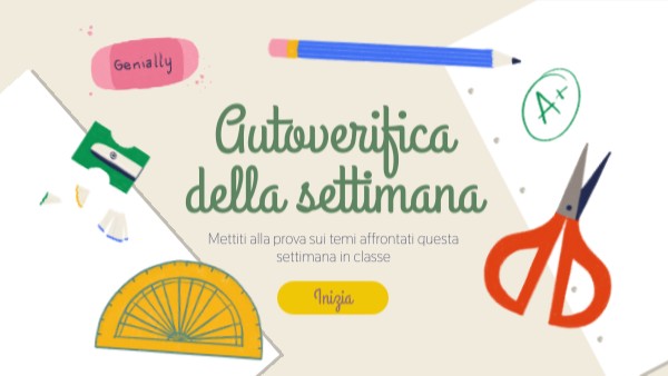 Autoverifica della settimana | Genially
