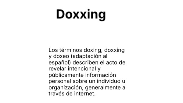 Doxxing | Genially
