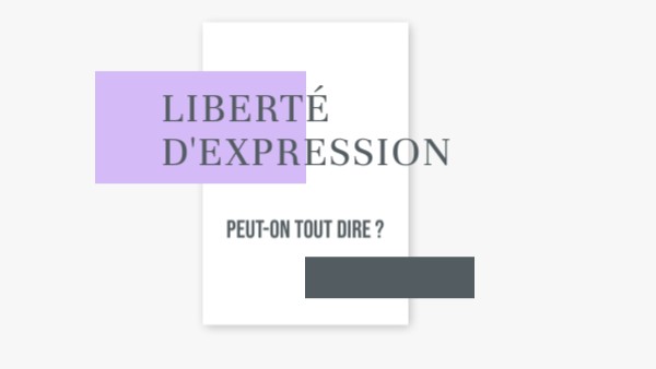 Liberté D'expression | Genially