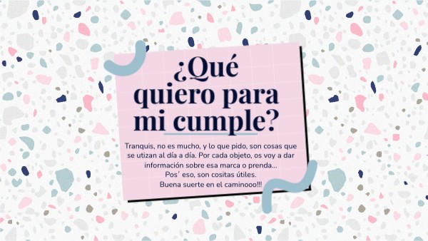 ¿Qué quiero para mi cumple? | Genially