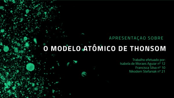 o modelo ATÓMICO de Thonsom | Genially