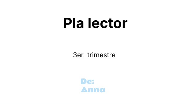 Pla lector | Genially
