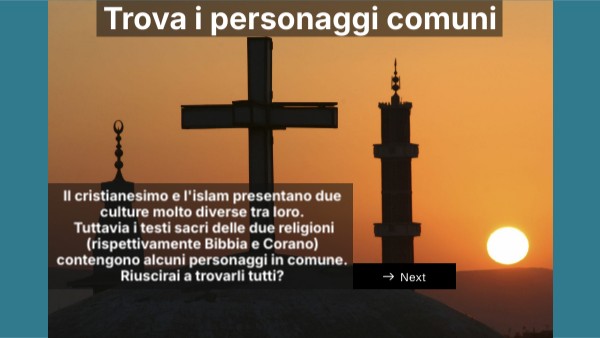 Trova i personaggi comuni | Genially