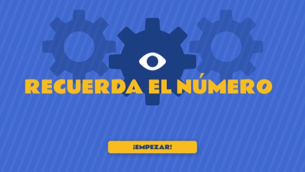 Recuerda el número | Genially
