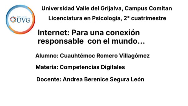Internet: Para una conexión responsable con el mundo... | Genially