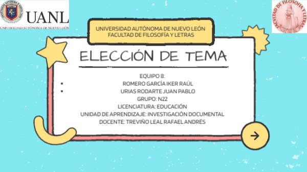 ELECCIÓN DE TEMA | Genially
