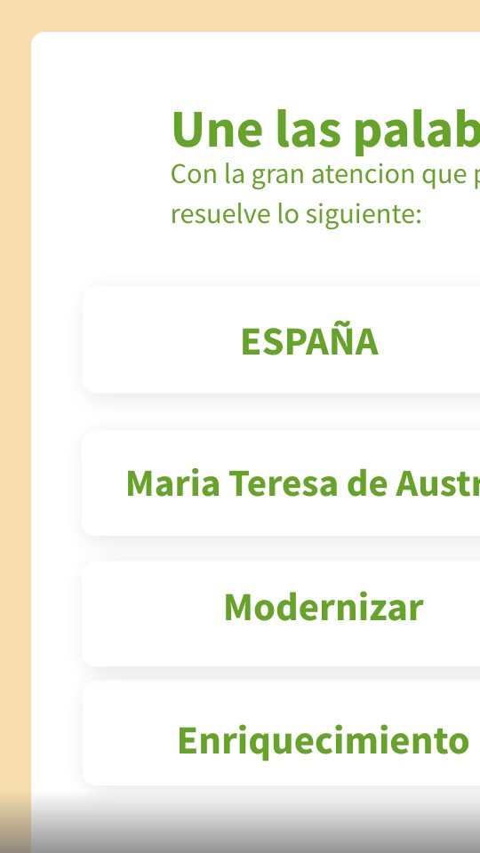 Une las palabras | Genially