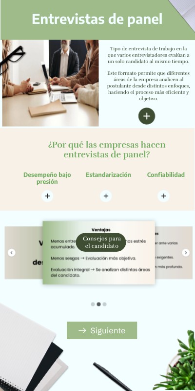 Entrevistas de panel | Genially