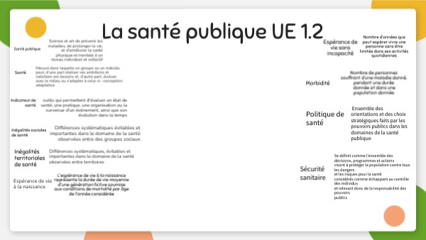 La santé publique UE 1.2 | Genially